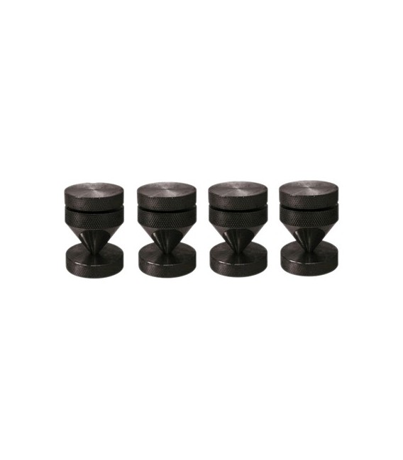 DYNAVOX Brass Spikes M6 Black (Set x4) - Audiophonics