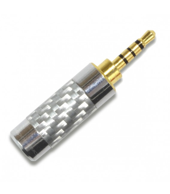 Jack Connector 2.5mm gold plated TRRS Ø4mm (Unit) Silver - Audiophonics