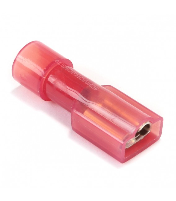Insulated Female Blade Terminal 4.8mm 0.5-1.5mm² Red (x10) - Audiophonics