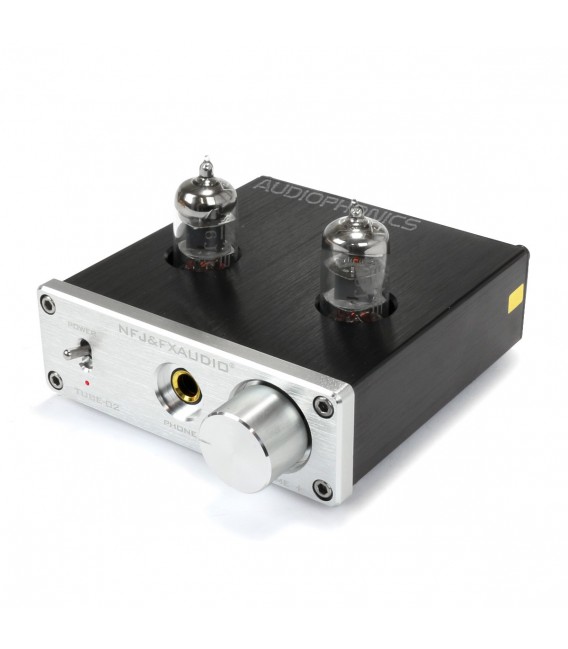 FX-AUDIO TUBE-02 Headphone Tube Amplifier 2x 6K4 Silver - Audiophonics