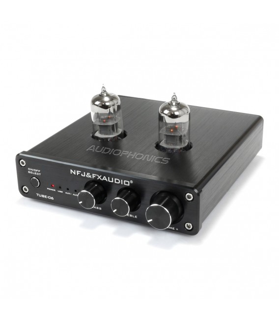 FX-AUDIO TUBE-06 Tube Preamplifier with Tone Control 2x 6N3 DAC USB ...