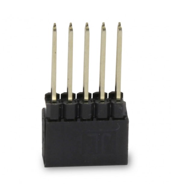 2.54mm Male / Female Pin Header 2x5 Pins 15mm (Unit) - Audiophonics