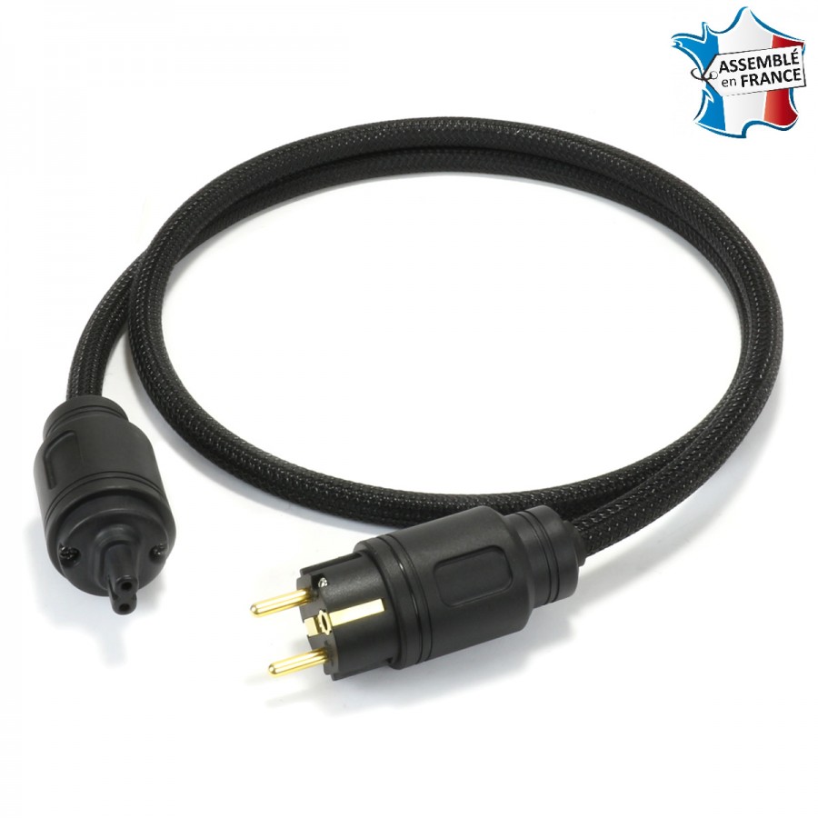 ELECAUDIO WHITE WAVE Power cable OCC FEP 3x2.5mm² C7 1.5m - Audiophonics