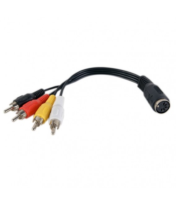 Female to RCA male to 4-pin DIN adapter - Audiophonics