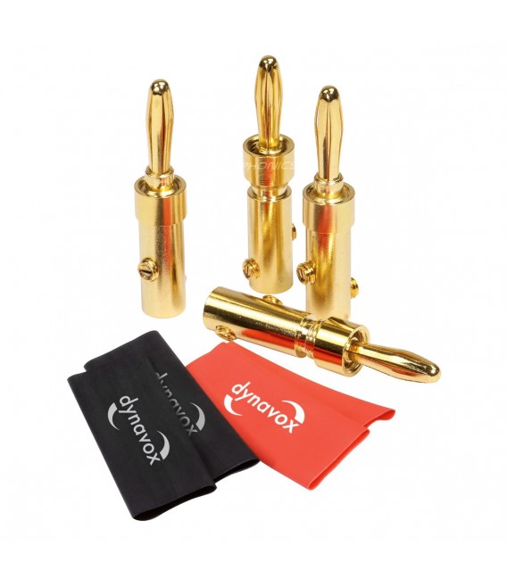 DYNAVOX Gold Plated Banana Plug Ø4mm (Set x4) - Audiophonics