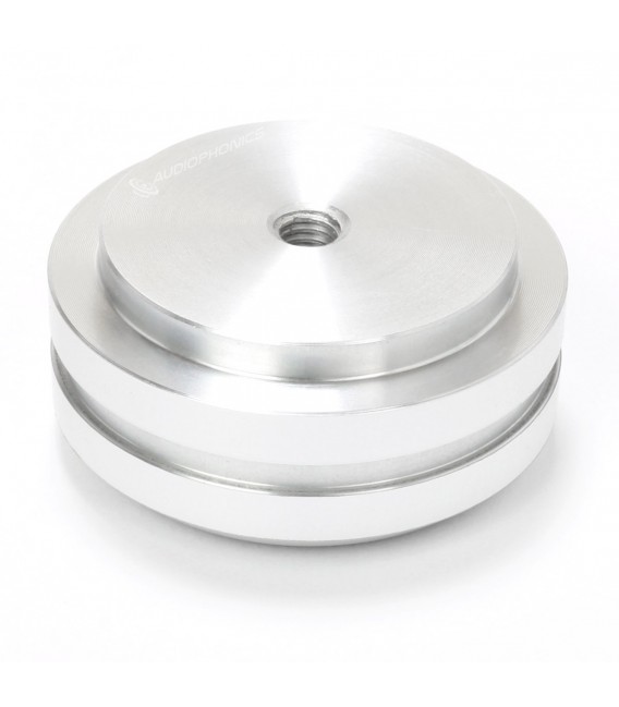 Anodized Aluminium Feet Ø30x14mm Silver (Unit) - Audiophonics