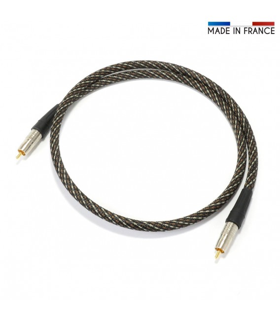 AUDIOPHONICS CANARE Digital Coaxial Cable 75 Ohm RCA-RCA Sleeved 1m - Audiophonics