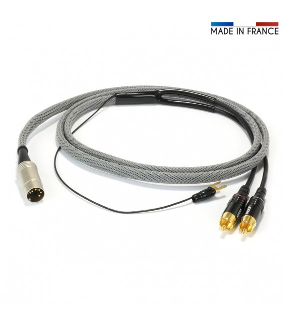 AUDIOPHONICS 5 Pin DIN to Stereo RCA Cable with Ground Wire OFC Copper Gold Plated 1.5m ...