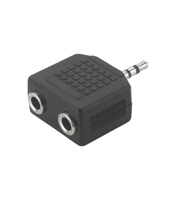 Adapter 1 x 2.5 stereo male jack to 2 x 3.5 stereo female jack ...