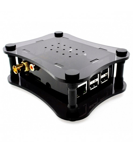 ALLO Acrylic Case for Raspberry Pi 4 + Allo DigiOne Signature Black ...