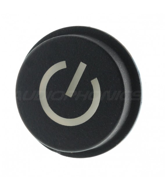 Push Button with Power Symbol white light 1NO 12V 50mA Ø15mm Black ...