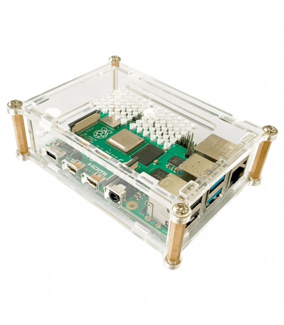 Acrylic Case for Raspberry Pi 4 Transparent - Audiophonics