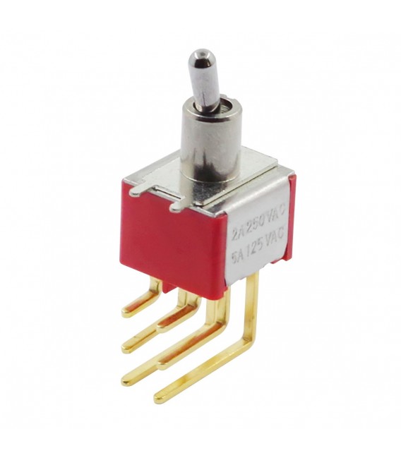 2 Poles 2 Positions Toggle Switch 6 Pins ON-ON 250VAC 2A / 120VAC 5A ...
