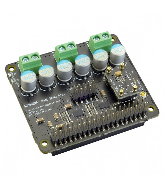 IAN CANADA DUAL MONO PLUS DAC ES9038Q2M HAT Raspberry Pi / I2S & SPDIF ...