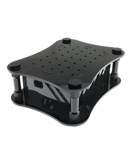 ALLO Acrylic Case for Allo Boss DAC and Raspberry Pi 4 Black - Audiophonics