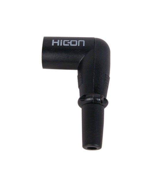 HICON HI-XCM3AN-BLK 90° Angled 3 Way Male XLR Connector Ø8mm (Unit ...