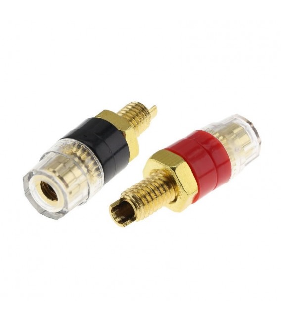 Gold plated Binding posts Ø7mm (Pair) - Audiophonics