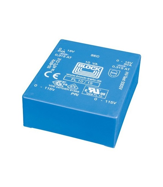 BLOCK PCB Transformer 2x6V 2x833mA 10VA - Audiophonics