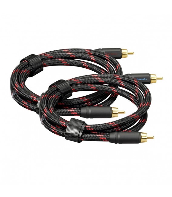 TOPPING TCR2 RCA Cable Male / Male Silver Plated OFC Copper 25cm (The ...