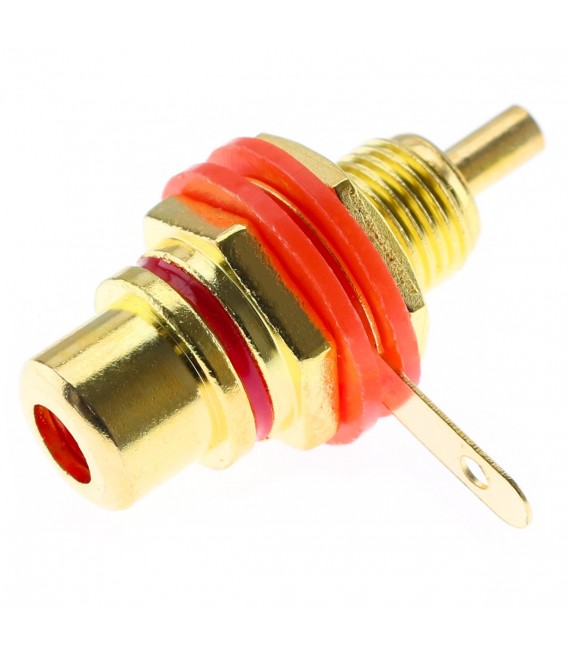 RCA Plug Gold Plated Red (Unit) - Audiophonics