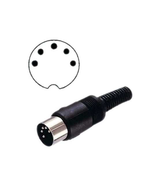 Male DIN Connector 5 Pins - Audiophonics