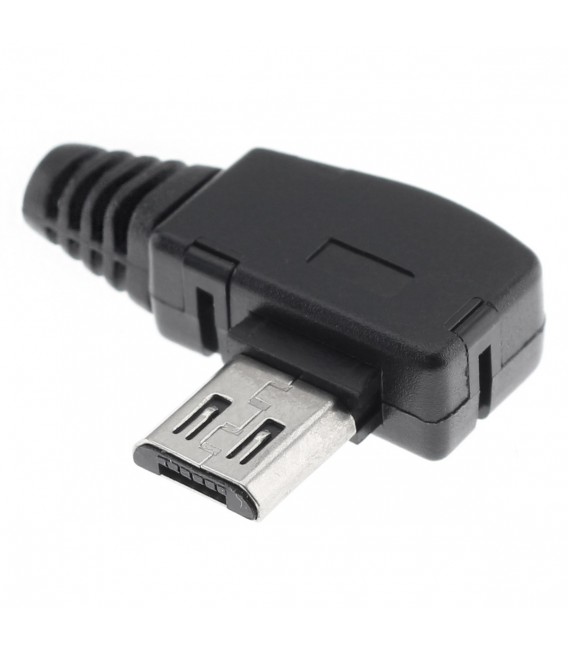 Micro USB type B connector angled 90° DIY - Audiophonics