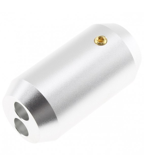 Aluminum Splitter 1x18mm to 2x8mm Silver - Audiophonics