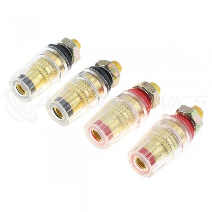 [GRADE S] Binding Posts Gold Plated Ø10mm (Set x4) - Audiophonics