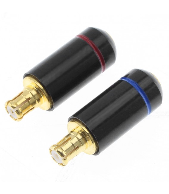 MMCX Female to A2DC Male Gold Plated Adapters (Pair) - Audiophonics