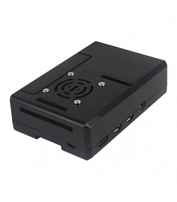 Plastic ABS Case for Raspberry Pi 4 Black - Audiophonics