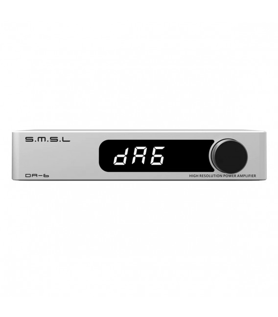 SMSL DA-6 Class D Amplifier Infineon 2x70W 4 Ohm Silver - Audiophonics