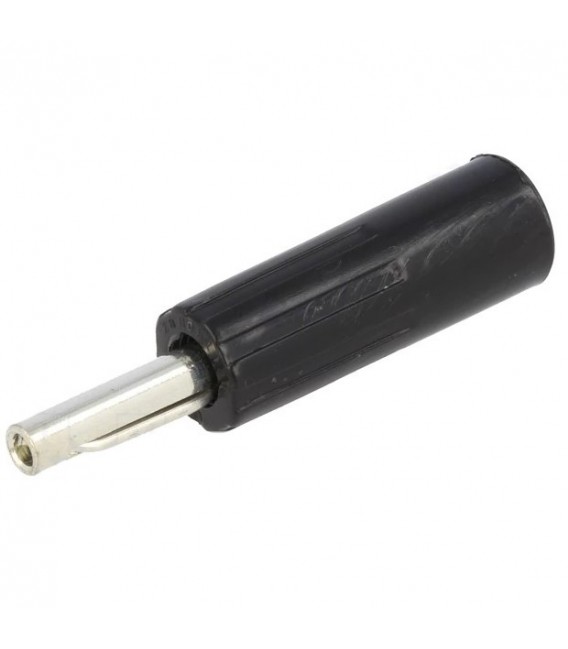 DELTRON Banana plug Niquel Plated Black Ø7mm (Unit) - Audiophonics