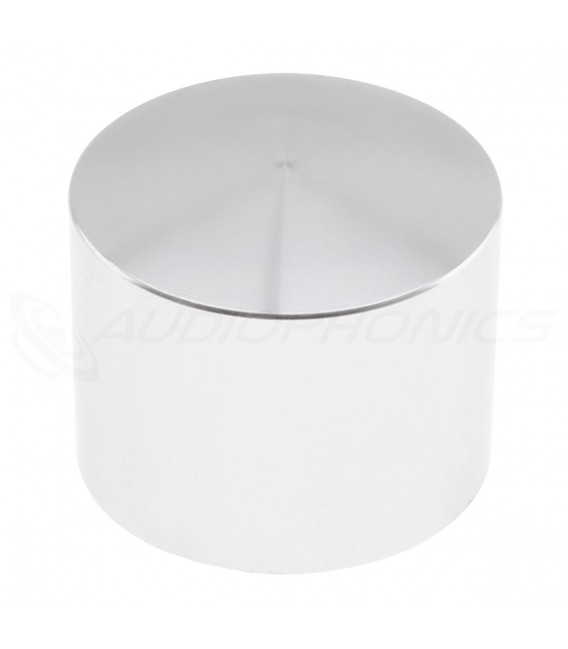 Aluminum Button 15x15mm Ø4mm Silver - Audiophonics