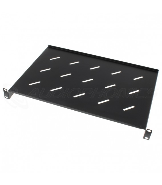 Rack Shelf 1U 300mm 25kg Steel Black - Audiophonics
