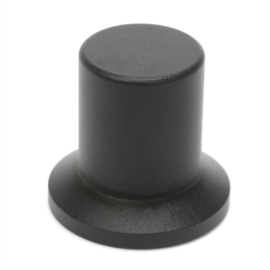 Knob Aluminum D Shaft 38x28mm Ø6mm Black - Audiophonics