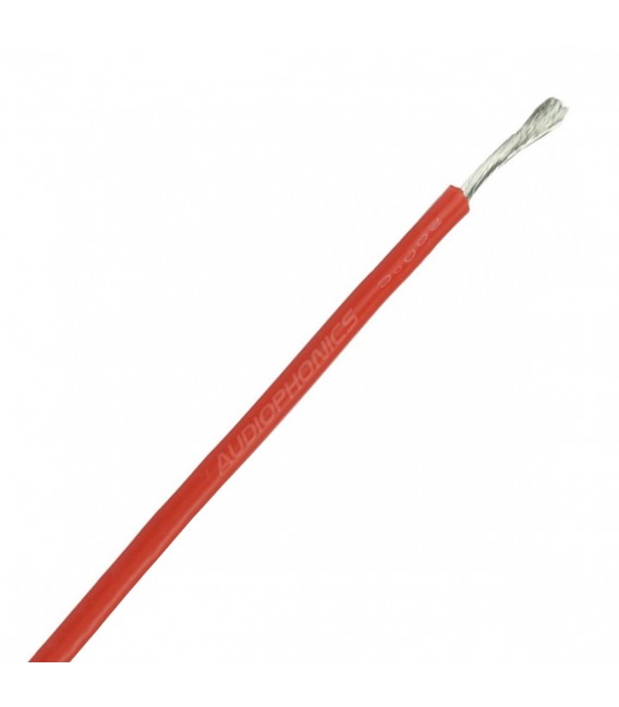 Multi-Stranded Wiring Cable Silicone 14AWG 2mm² Red - Audiophonics