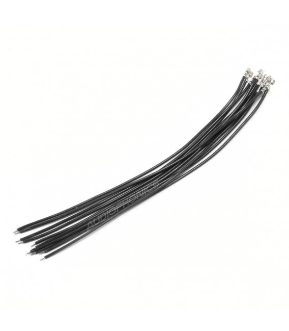 XH 2.54mm Female to Bare wire Cable 1 Pole No Casing PTFE 30cm Black ...