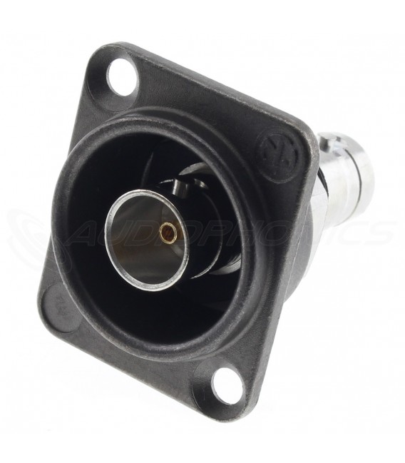 NEUTRIK NBB75DFIX Female BNC 75 Ohm Panel Mount Gold Plated - Audiophonics