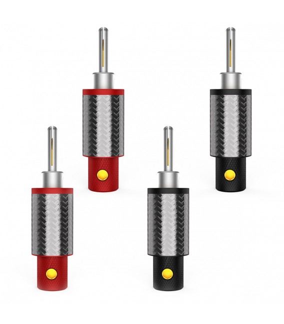 VIBORG VB404AG Banana Plugs Pure Silver Ø7.5mm (Set x4) - Audiophonics