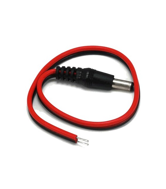 Power Cable Jack DC 5.5/2.1mm 0.4mm² 0.25m - Audiophonics