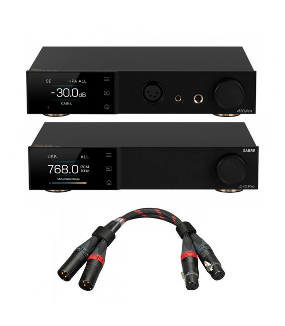 Pack Topping A70 PRO Headphone Amplifier + D70 PRO DAC + TCX1 XLR ...
