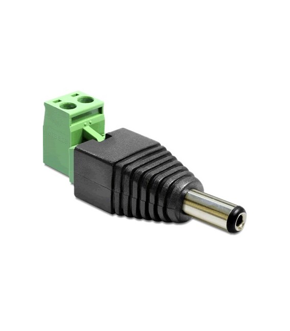 DELOCK Male Jack DC 5.5 / 2.1mm to Screw Terminals Adapter - Audiophonics