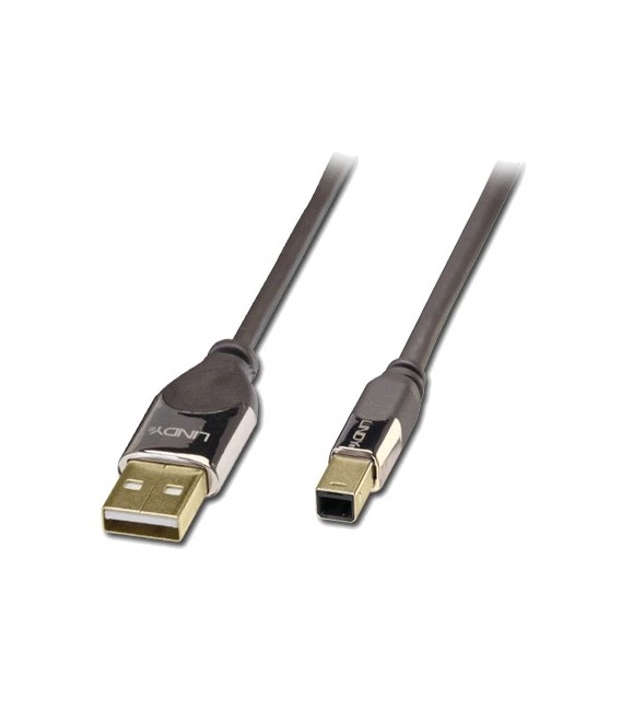 LINDY USB-A Cable Male / USB-B Male 2.0 Connectors Gold Plated 5.0m ...