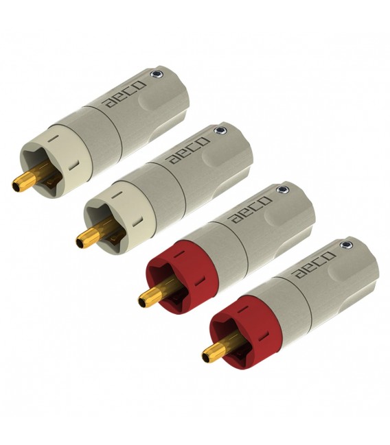 AECO ARP-4045G RCA Connectors Tellurium Copper Gold Plated Ø10mm (Set ...