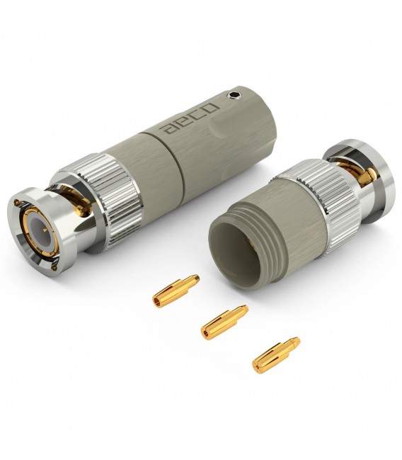 AECO ABC-1451 BNC Connectors 50 Ohm Beryllium Copper Gold Plated Ø10mm ...