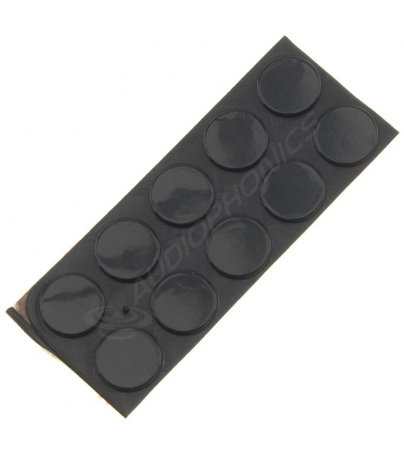 3M Silicone Feet 15x2mm Black (Set x10) - Audiophonics