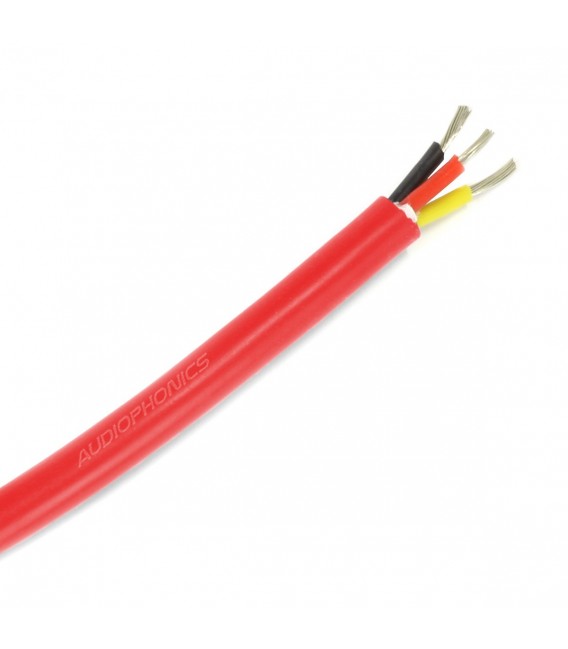 Cable Triple Conductor Silicon 0.75mm² Red - Audiophonics