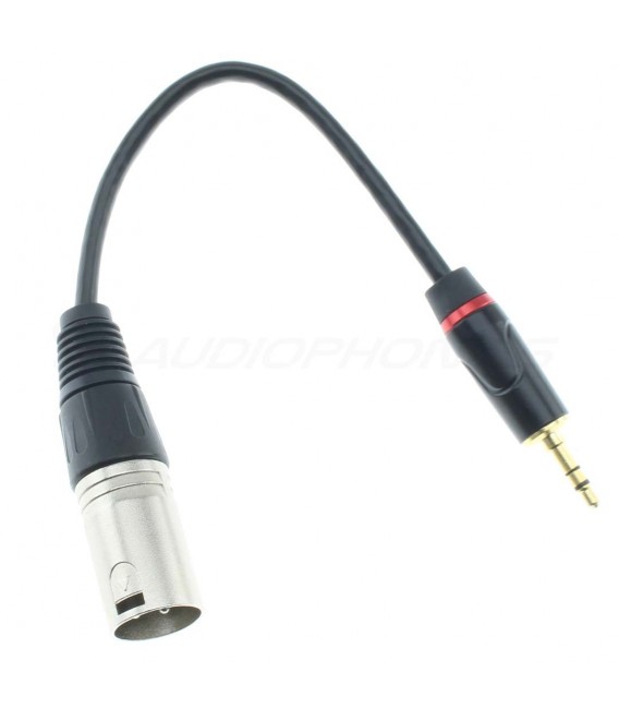 E1DA Adapter Cable XLR Male 3 Pin to Jack 3.5mm Male Gold Plated 15cm ...