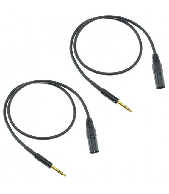 Balanced Interconnect Cable Male Jack 6.35mm to Male XLR 3-Pole OFC ...