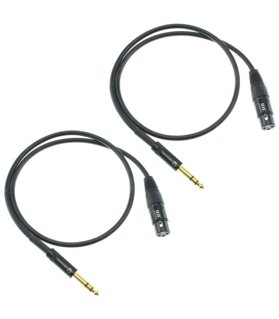 Balanced Interconnect Cable Male Jack 6.35mm TRS to Female XLR 3-Pole ...